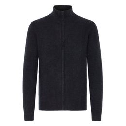 Strickjacke INDICODE "Strickjacke IDBercell", Herren, Gr. L, schwarz, Obermaterial: 58% Polyacryl PAN. 32% Polyester PES. 7% Wolle mw. 3% Elasthan EL., Strickjacken Strickjacke
