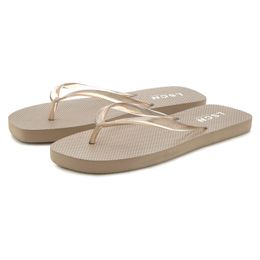 Badezehentrenner LSCN BY LASCANA "Flip-Flops, Badelatsche, Badeschuhe, Sandale, Pantolette, Badeschlappe", Damen, Gr. 36, stone, Obermaterial: 100% Synthetik. Decksohle: 100% Synthetik. Futter: 100% Synthetik. Laufsohle: 100% Synthetik, unifarben, Basic, Schuhe, Zehentrenner mit wasserabweisender und leichter Sohle VEGAN