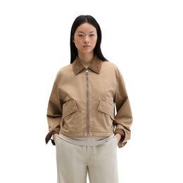 Marc O'Polo Outdoorjacke MARC O'POLO "aus Organic Cotton-Twill", Damen, Gr. 46, earthy taupe, Obermaterial: 100% Baumwolle; Futter: 100% Baumwolle, unifarben, regular fit, normaler Saum, Jacken Outdoorjacke
