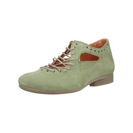 Think! Schn&uuml;rschuh THINK "Think Halbschuhe Leder", Damen, Gr. 41, gr&uuml;n, Leder, Schuhe Schn&uuml;rschuh