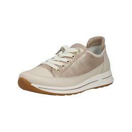 Sneaker Ara "Ara Sneaker Glattleder", Damen, Gr. 38, beige, Glattleder, Schuhe Sneaker