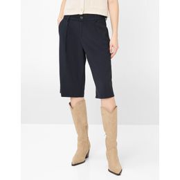 Chinohose Brax "Style MILLA B", Damen, Gr. 44, Normalgr&ouml;&szlig;en, schwarz (navy), Web, 53% Polyester, 43% Schurwolle, 4% Elasthan, Hosen Chinohose