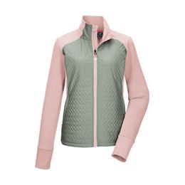 Funktionsjacke Killtec "KOS 34 WMN JCKT", Damen, Gr. 40, gr&uuml;n, Oberseite: 100% Polyester;F&uuml;llung: 100% Polyester;R&uuml;ckseite: 100% Polyester;Obermaterial 2: 90% Polyester, 10% Elasthan, Jacken Funktionsjacke, Hybrid-Design, Colorblock, Teflon EcoElite&trade; Impr&auml;gnierung