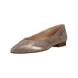 Ballerina Paul Green "Paul Green Ballerinas Leder", Damen, Gr. 37, champagne, Leder, Schuhe Ballerina