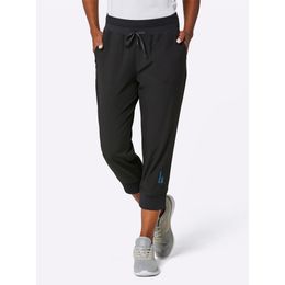 Trekkinghose Catamaran, Damen, Gr. 54, Normalgr&ouml;&szlig;en, schwarz, 93% Polyester, 7% Elasthan, unifarben, 3/4-L&auml;nge, Hosen Trekkinghose, Topseller