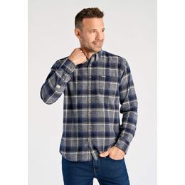 Bison Herren Flanellhemd "Freizeithemd Regular Fit"navy, Gr. XXXL, Obermaterial: 100% Baumwolle, Hemden