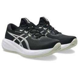 Laufschuh asics "GEL-CUMULUS 28", Damen, Gr. 42, schwarz, wei&szlig;, Synthetik, Schuhe Laufschuh, sportlicher Stil, leicht profiliertes Laufsohlenprofil, Schn&uuml;rung
