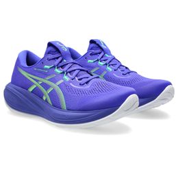 Laufschuh asics "GEL-CUMULUS 28", Herren, Gr. 48, cobalt burst, illuminate gr&uuml;n, Synthetik, Schuhe Laufschuh, mit PureGEL D&auml;mpfung, mit FF BLAST MAX Mittelsohlen-Foam