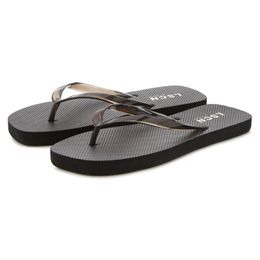 Badezehentrenner LSCN BY LASCANA "Flip-Flops, Badelatsche, Badeschuhe, Sandale, Pantolette, Badeschlappe", Damen, Gr. 36, schwarz, Obermaterial: 100% Synthetik. Decksohle: 100% Synthetik. Futter: 100% Synthetik. Laufsohle: 100% Synthetik, unifarben, Basic, Schuhe, Zehentrenner mit wasserabweisender und leichter Sohle VEGAN