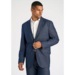 Anzugsakko LINDBERGH "Anzugjacke Modern Fit", Herren, Gr. 46, blau (blau mel), Obermaterial: 62% Polyester, 32% Viskose, 6% Elasthan; Futter: 95% Polyester, 5% Elasthan, Sakkos