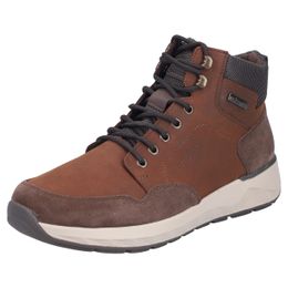 Winterboots Rieker, Herren, Gr. 41, nussbraun, dunkelbraun, Leder, Textil, Veloursleder, Schuhe Winterboots, Schn&uuml;rboots, Stiefelette mit wasserabweisender RiekerTEX-Membran