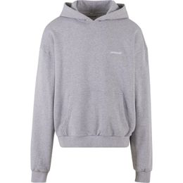 Kapuzensweatshirt "Upscale by Mister Tee Upscale Core EMB Oversize Hoody", Herren, Gr. L, grau, 100% Baumwolle, UPSCALE BY MISTER TEE, bedruckt, Sweatshirts