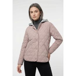 Steppjacke Only "ONLRISSO LIFE HOOD QUILT JACKET CC OTW", Damen, Gr. M, adobe rose, Web, Obermaterial: 100% Polyamid, unifarben, normal, Rundhals, Jacken Steppjacke, mit abnehmbarer Kapuze