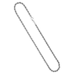 Silberkette Jobo "Kordelkette 4,3 mm" Gr. 45, silber 925, Halsketten, Damen, 45cm, Silber 925 (Sterlingsilber), Silberkette, 925 Silber massiv