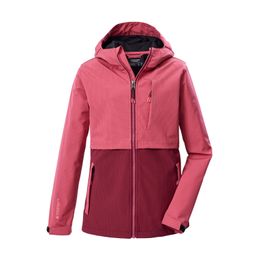 Softshelljacke Killtec "KOS 153 GRLS SFTSHLL JCKT", Kinder, Gr. 128, pink, Oberseite: 100% Polyester;R&uuml;ckseite: 100% Polyester;Futter: 100% Polyester, Jacken Softshelljacke, Winddichte, wasserabweisende Softshelljacke mit Kapuze