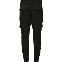 Stoffhose Urban Classics "Urban Classics Herren Boys Cargo Jogging Pants", M&auml;dchen, Gr. 158/164, Normalgr&ouml;&szlig;en, schwarz, 100% Baumwolle, unifarben, normal, Hosen Stoffhose
