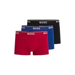 Trunk BOSS "TRUNK 3 PACK", Herren, Gr. XXL (56), 3 Stk., bunt, Jersey, Obermaterial: 95% Baumwolle, 5% Elasthan, k&ouml;rpernah, Unterhosen, BOSS Schriftzug auf dem Bund