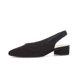 Slingpumps Gabor "Slingpumps", Damen, Gr. 35, schwarz, Schuhe Slingpumps