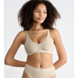 Soft-BH Sloggi "EVER Ease", Damen, Gr. XL, N-Gr, beige (sand beige), Single Jersey, Obermaterial: 82% Baumwolle, 18% Elasthan, BHs Soft-BH, temperaturausgleichend, Baumwolle, atmungsaktiv