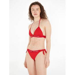 Bikini-Hose "TH SIDE TIE CHEEKY BIKINI", Damen, Gr. XL (42/44), N-Gr, rot, Elasthan, Polyamid, Tommy Hilfiger Swimwear, unifarben, Badehosen Bikini-Hose, mit seitlichen Knotendetails
