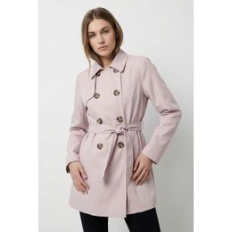 Trenchcoat Only "ONLVALERIE TRENCHCOAT OTW NOOS", Damen, Gr. S, burnished lila, Web, Obermaterial: 100% Polyester, unifarben, figurumspielend ca. Mitte Oberschenkel, M&auml;ntel