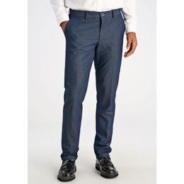 Anzughose LINDBERGH "Anzughose Modern Fit", Herren, Gr. 46, blau (blau mel), Obermaterial: 62% Polyester, 32% Viskose, 6% Elasthan; Futter: 98% Polyester, 2% Elasthan, normal, Hosen Anzughose