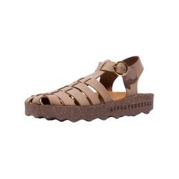 Riemchensandale Asportuguesas "Asportuguesas Sandalen Lederimitat", Damen, Gr. 38, sand, Lederimitat, Schuhe Riemchensandale