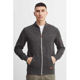 Sweatjacke Blend "BHArco", Herren, Gr. S, charcoal, Sweatware, 60% Baumwolle, 40% Polyester, unifarben, regular fit normal, ohne Ausschnitt, eingesetzt Rippb&uuml;ndchen, Sweatjacken Sweatjacke, Collegejacke mit Fleece-Innenseite