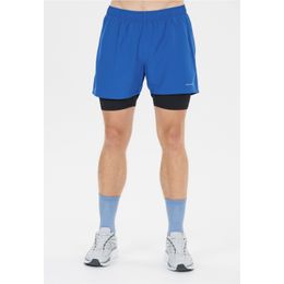 Shorts Endurance "Kros", Gr. 3XL, US-Gr&ouml;&szlig;en, blau, 95% Polyester, 5% Elasthan, unifarben, kurz, Hosen Shorts, Im 2-in-1-Design mit Quick Dry und Stretch-Funktion