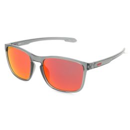 Uvex Sports S533078 LGL 52 | Unisex-Sonnenbrille | Fassung: Vollrand, Eckig, Kunststoff, Grau | Glasfarbe: Rot Spiegel Rot