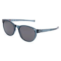Oakley OO9126 REEDMACE | Herren-Sonnenbrille | Fassung: Vollrand, Rund, Acetat, Blau Transparent | Glasfarbe: Grau