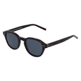 Tommy Hilfiger TH 1970/S | Herren-Sonnenbrille | Fassung: Vollrand, Oval, Acetat, Havanna Dunkel | Glasfarbe: Grau