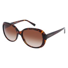 Giorgio Armani AR8047 | Damen-Sonnenbrille | Fassung: Vollrand, Rund, Acetat, Havanna | Glasfarbe: Braun Verlaufend