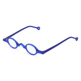Lesebrille Fielmann INTERIM 001 FA | Unisex | Fassung: Rund, TR90, Blau Transparent