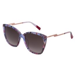 Missoni 0123/G/S | Damen-Sonnenbrille | Fassung: Vollrand, Butterfly, Acetat, Flieder Gefleckt | Glasfarbe: Rose Verlaufend
