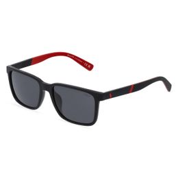 Polo by Ralph Lauren PH4189U | Herren-Sonnenbrille | Fassung: Vollrand, Quadratisch, Kunststoff, Schwarz Matt | Glasfarbe: Grau
