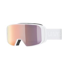 Uvex SAGA TO | Skibrillen Unisex | Fassung: Kunststoff Wei&szlig; | Glasfarbe: Rose