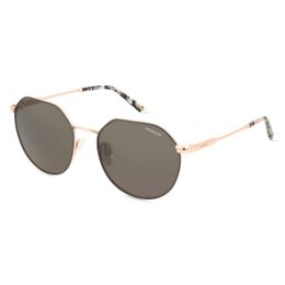 Morgan MO 7379 | Unisex-Sonnenbrille | Fassung: Vollrand, Rund, Edelstahl, Rose Gold | Glasfarbe: Grau