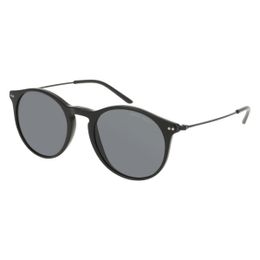 Giorgio Armani AR8121 | Herren-Sonnenbrille | Fassung: Vollrand, Panto, Acetat, Schwarz | Glasfarbe: Grau