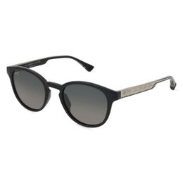 Maui Jim MJ0636S | Unisex-Sonnenbrille | Fassung: Vollrand, Rund, Nylon, Schwarz Gl&auml;nzend | Glasfarbe: Grau