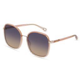 Chlo&eacute; Chlo&eacute; CH0031S | Damen-Sonnenbrille | Fassung: Vollrand, Eckig, Kunststoff, Braun Verlaufend | Glasfarbe: Grau Verlaufend Mehrfarbig