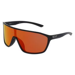 Smith BOOMTOWN | Herren-Sonnenbrille | Fassung: Vollrand, Monoscheibe, Kunststoff, Schwarz Matt | Glasfarbe: Rot