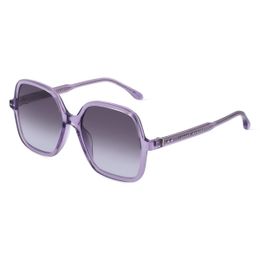 Isabel Marant IM 0077/G/S | Damen-Sonnenbrille | Fassung: Vollrand, Quadratisch, Acetat, Flieder Transparent | Glasfarbe: Grau Verlaufend