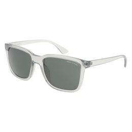 Armani Exchange AX4112SU | Herren-Sonnenbrille | Fassung: Vollrand, Eckig, Kunststoff, Grau Transparent | Glasfarbe: Grau