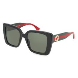 Gucci GG1861S | Unisex-Sonnenbrille | Fassung: Vollrand, Quadratisch, Acetat, Schwarz Gr&uuml;n | Glasfarbe: Grau