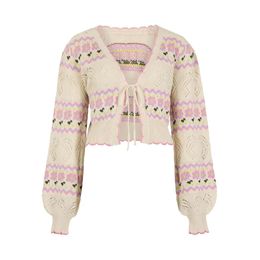 Apricot Knit Cardigan ' ' female Beige size XXL