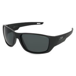Julbo ROOKIE 2 | Kinder-Sonnenbrille | Fassung: Vollrand, Quadratisch, Kunststoff, Schwarz | Glasfarbe: Grau