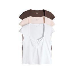 The Set Shirt female Brown, Pink, White size S