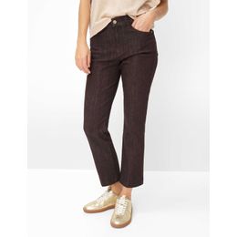 Brax Damen Five-Pocket-Hose Style MAY S DARK EBONY, denim dunkelbraun, Gr. 46