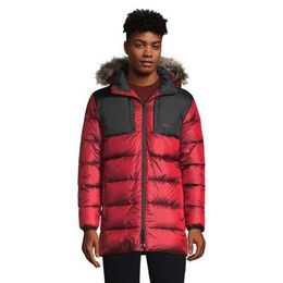 LANDS' END Daunen-Parka mit Kapuze, Herren,  Rot, Polyester/Nylon, by Lands' End